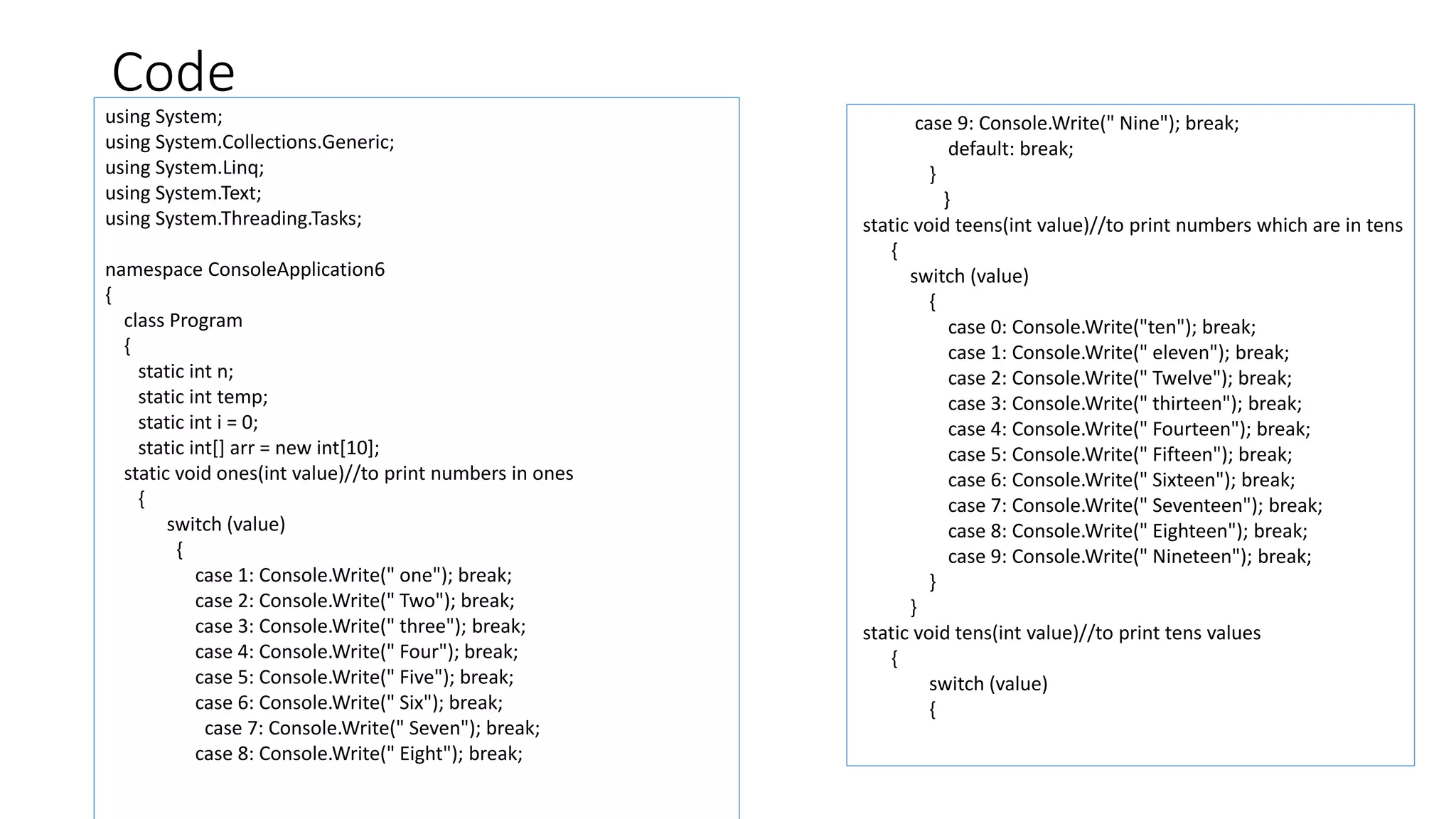 convert number to string | PPT