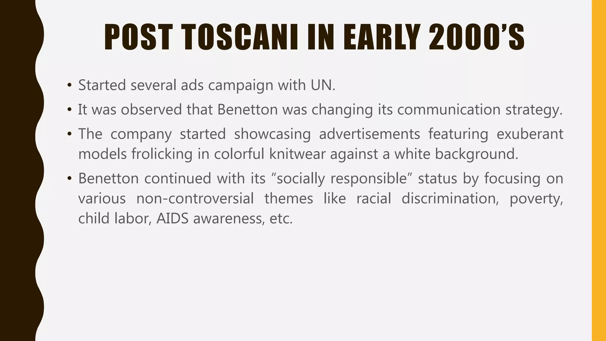 Benetton Group: Evolution of Communication Strategy | PPTX