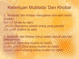 Mubtada’ dan khobar | PPTX