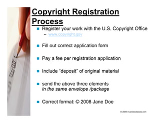 MUC 109 LEC 5b. Copyright Registration And Transfer | PDF | Business ...