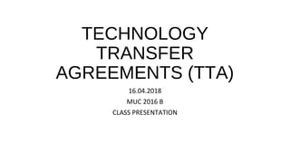 Technology Transfer Agreements - International Trade Law | PPT