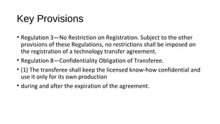 Technology Transfer Agreements - International Trade Law | PPT