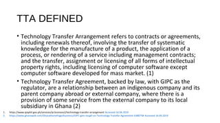 Technology Transfer Agreements - International Trade Law | PPT