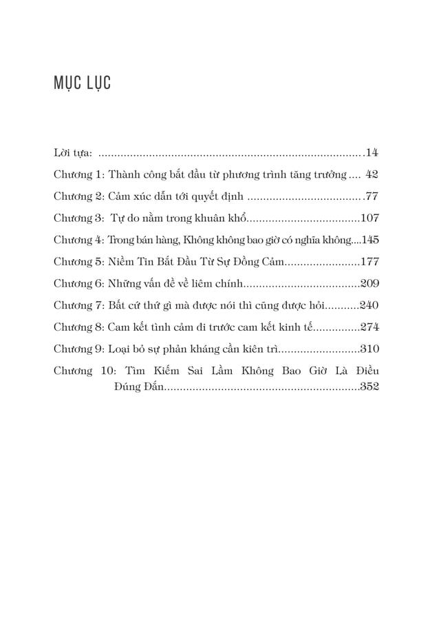 Muc luc-ban hang bang trai tim | PDF