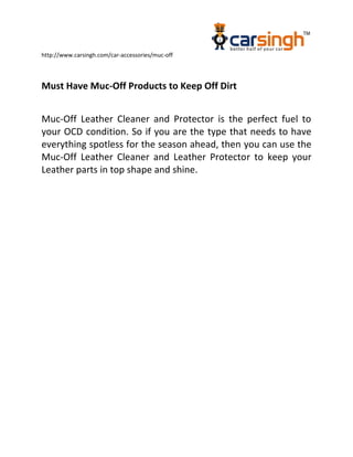 Muc-Off Car Accessories | PDF