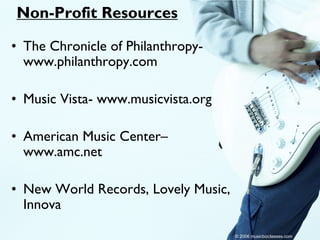 MUC109 LEC 12.Non Profit Music | PDF
