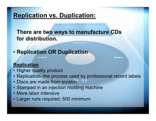 MUC110 LEC7.CD PRODUCTION PROCESS | PPT