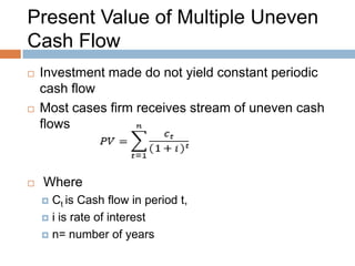 Multiple Uneven Cashflow | PPTX