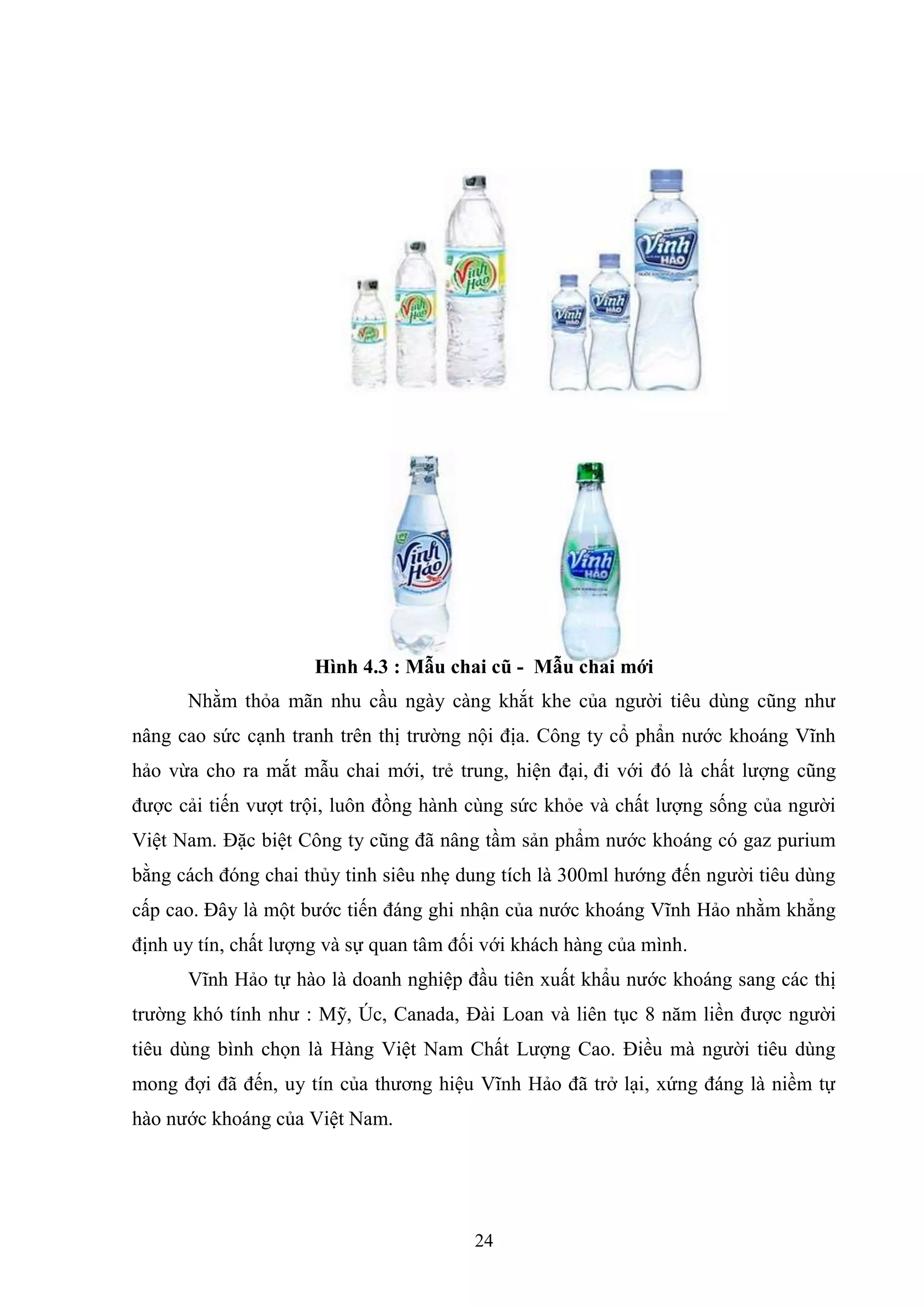 Đánh Giá Mức Độ Hài Lòng Của Khách Hàng Về Sản Phẩm Nước Suối Vĩnh Hảo | DOC