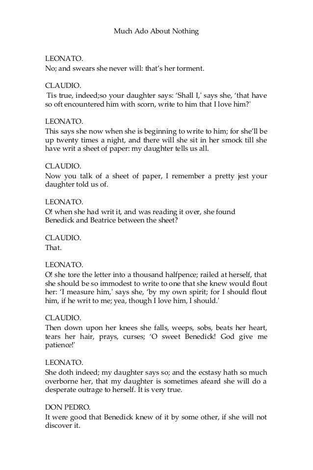 Much ado about nothing - william shakespeare