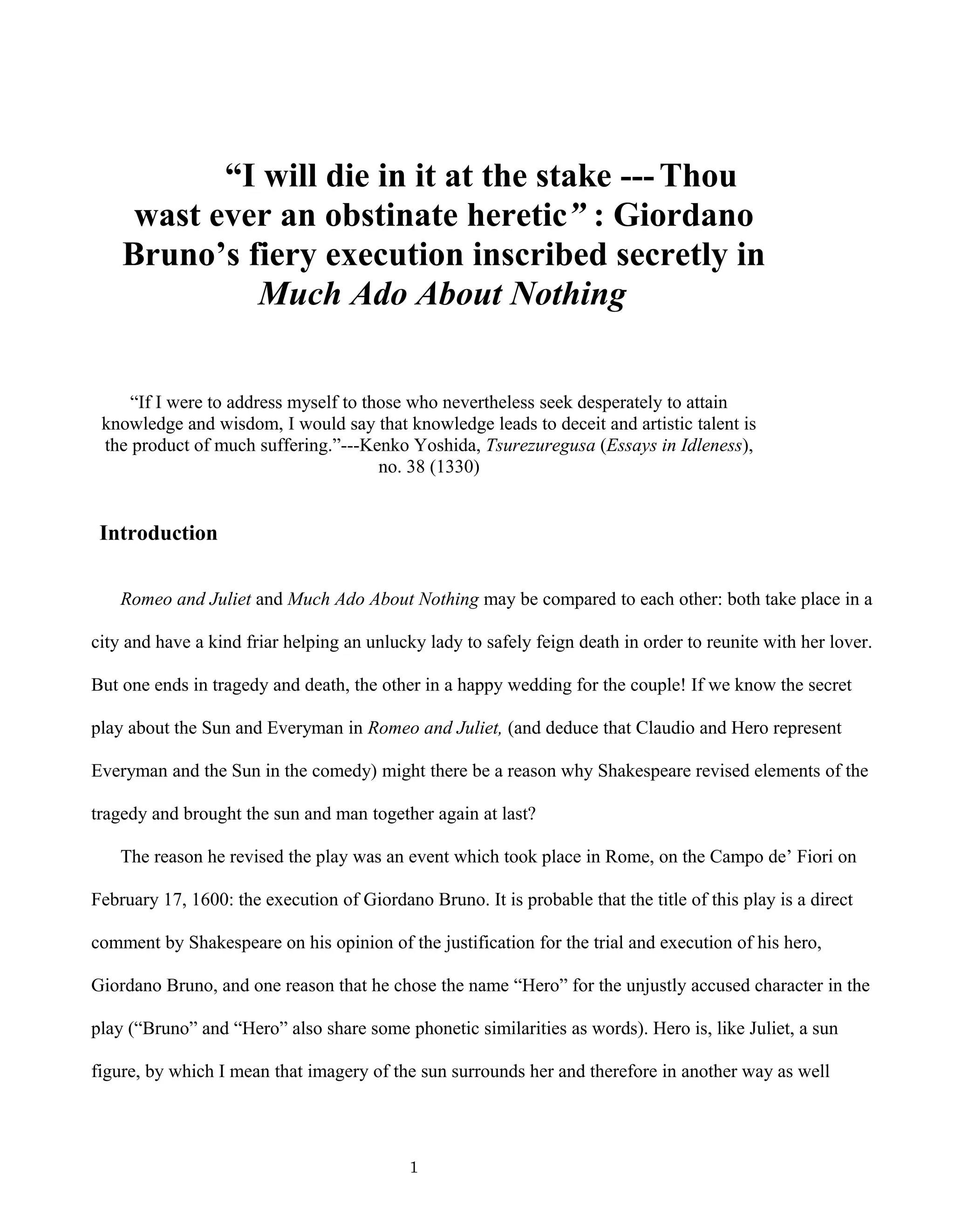 Much Ado About Nothing+ Sun | DOC