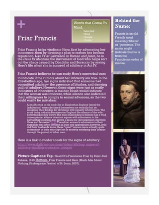 Much Ado About Nothing Character Packet | PDF