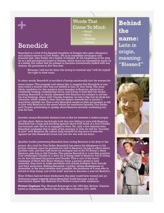 Much Ado About Nothing Character Packet | PDF