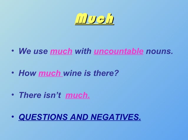 Much many | PPT