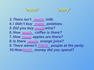 Much many | PPT