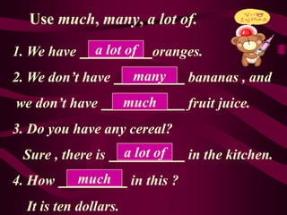 Much Many A Lot Of | PPTX