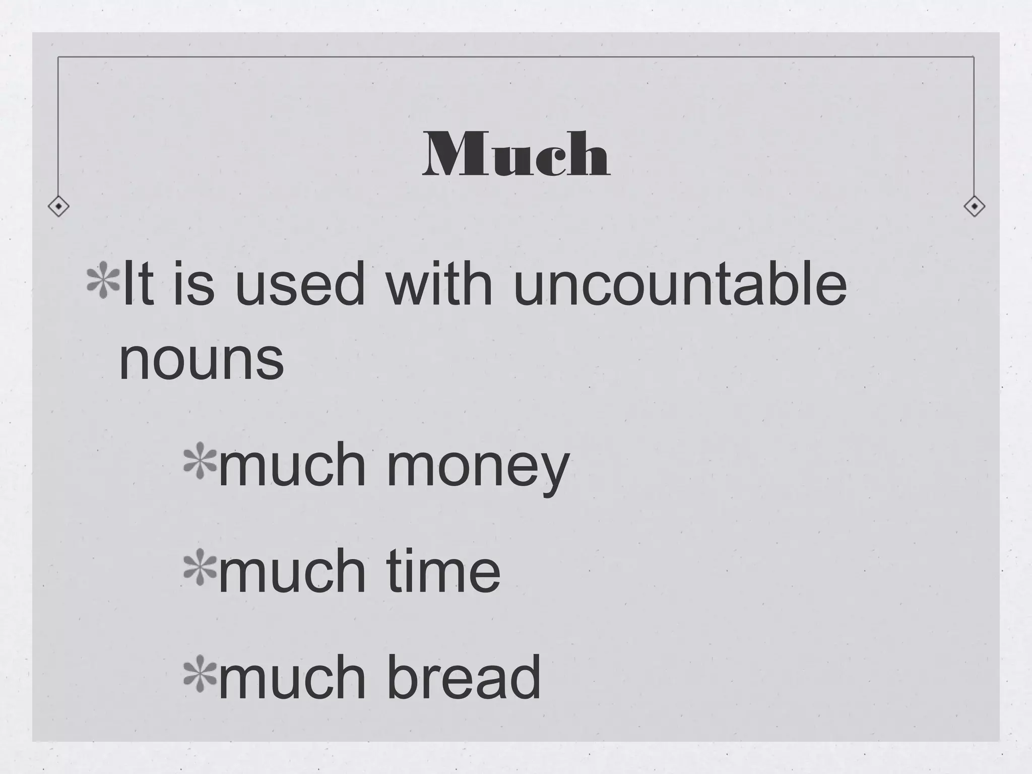 Much many enough | PPT