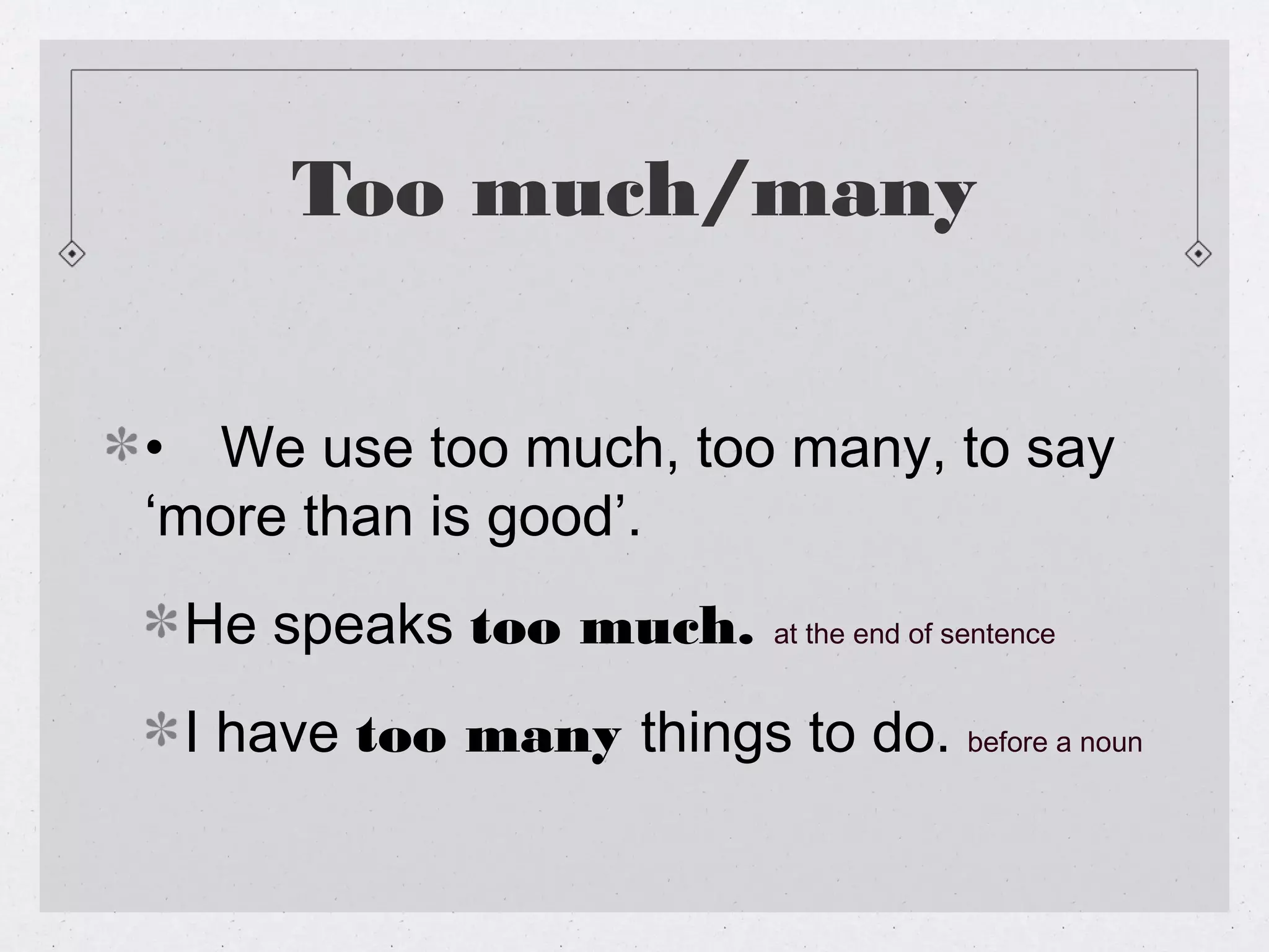 Much many enough | PPT
