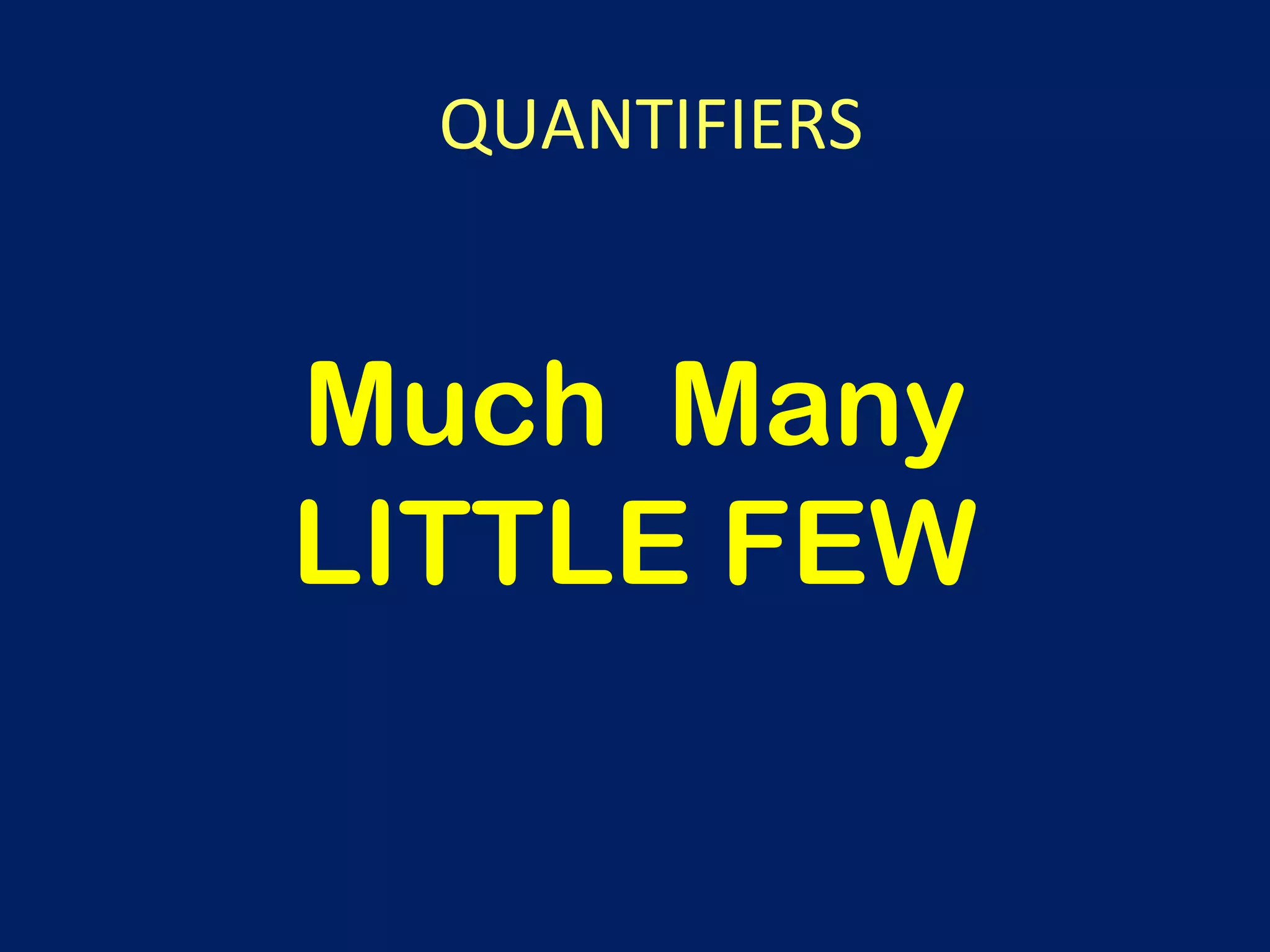 Much many little few | PPT