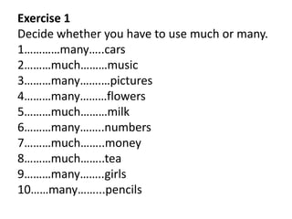 Much or many | PPTX