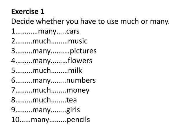 Much or many | PPTX