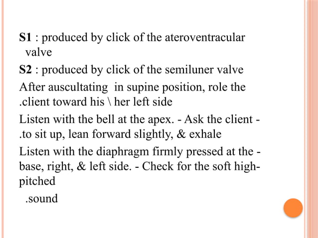 Assessment Of The Heart And Neck Vessels Pptx