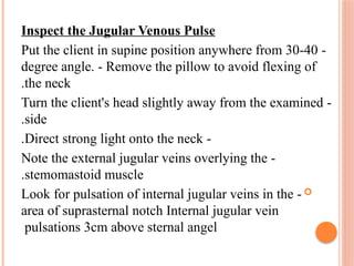 ASSESSMENT OF THE HEART AND NECK VESSELs | PPTX