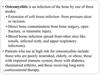 Osteomyelitis orfanused lecture notes pt | PPT