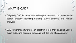 CAD OF INTRODUCTION OF AUTOCAD SOFTWARE FOR THE CIVIL ENGINEERS PRESENTATION | PPT