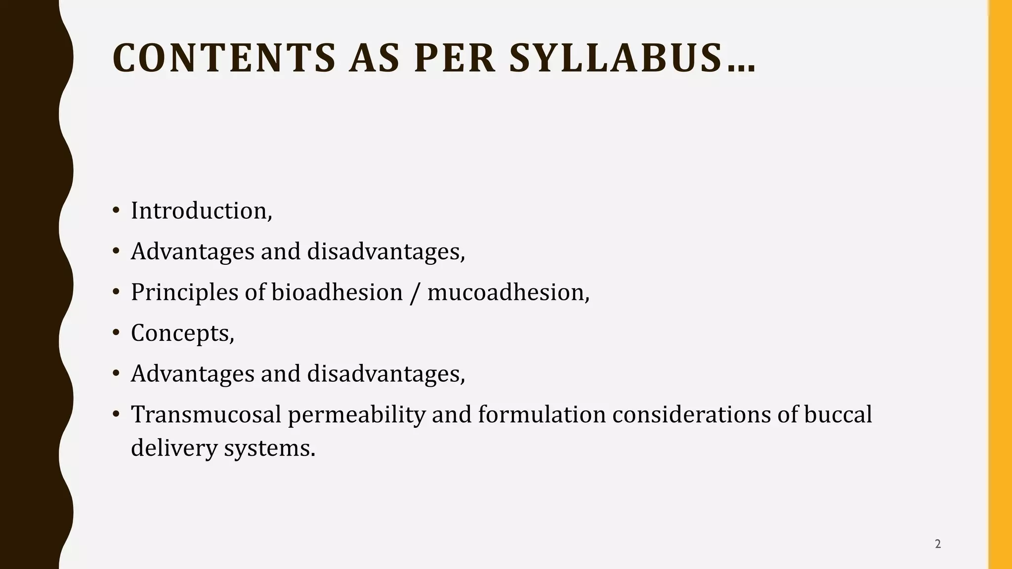 Mucoadhesive Drug Delivery System | PDF