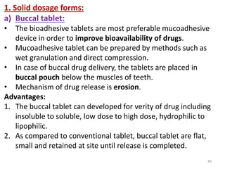Mucoadhesive dds buccal & nasal | PPTX
