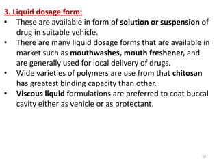Mucoadhesive dds buccal & nasal | PPTX