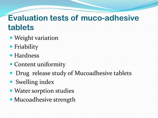 Mucoadhesive drug delivery system | PPTX