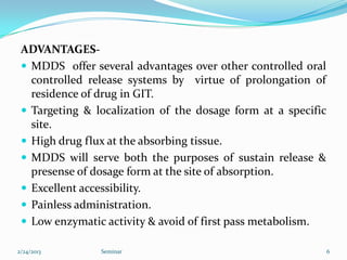 Mucoadhesive drug delivery system | PPTX