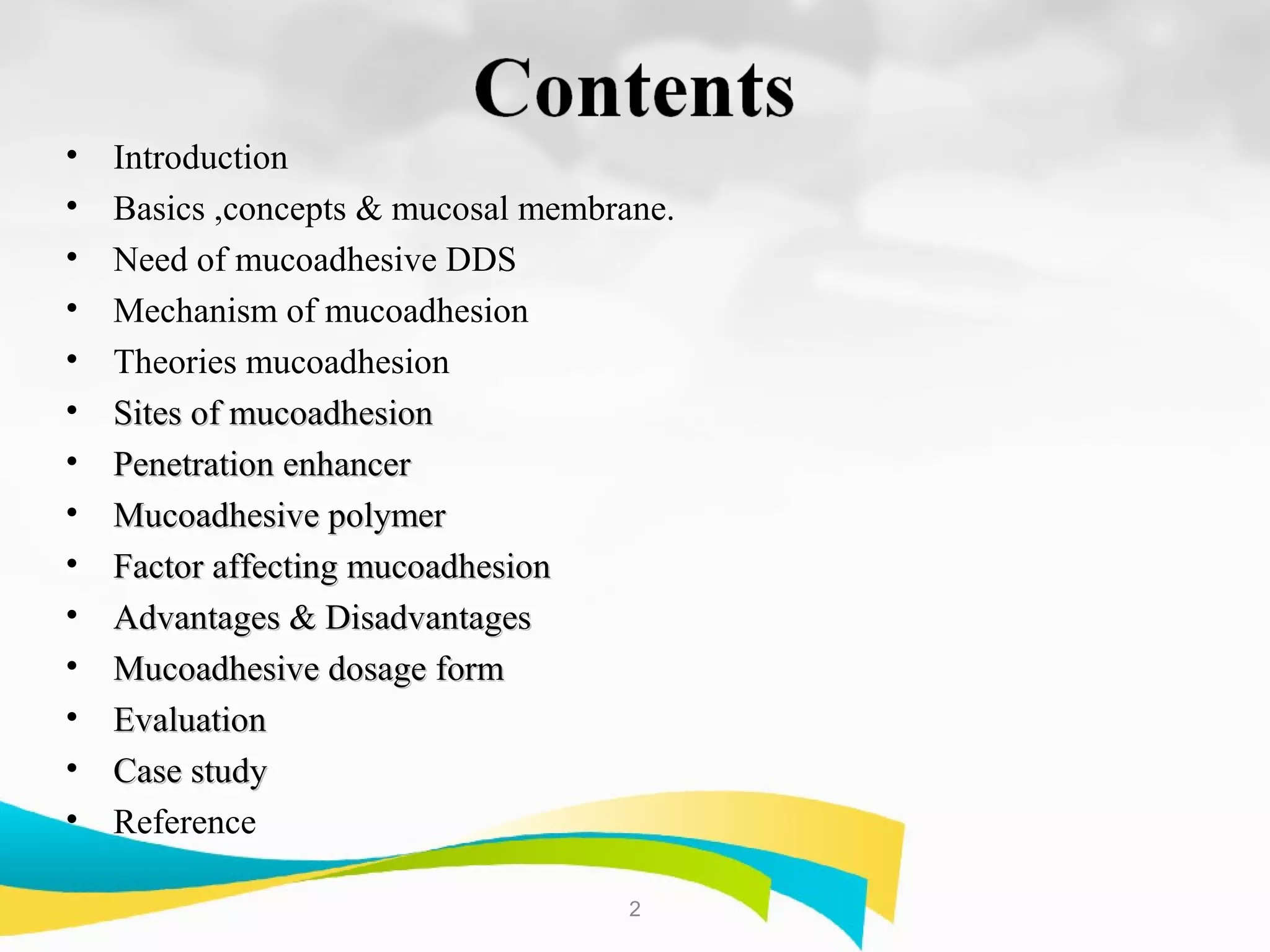 Mucoadhesive drug delivery system | PPT