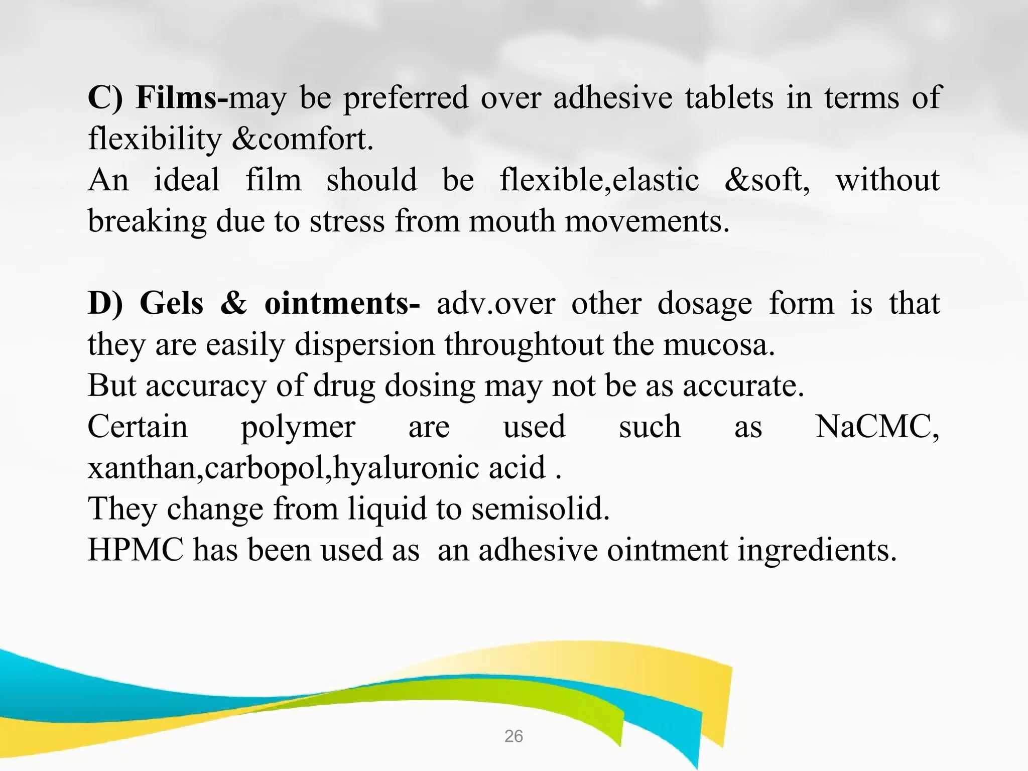 Mucoadhesive drug delivery system | PPT