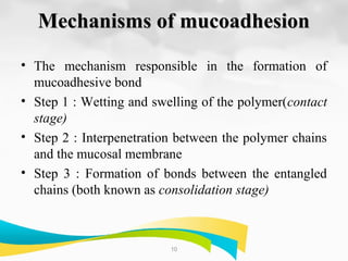 Mucoadhesive drug delivery system | PPT