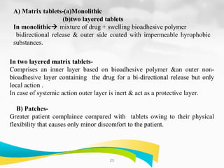 Mucoadhesive drug delivery system | PPT