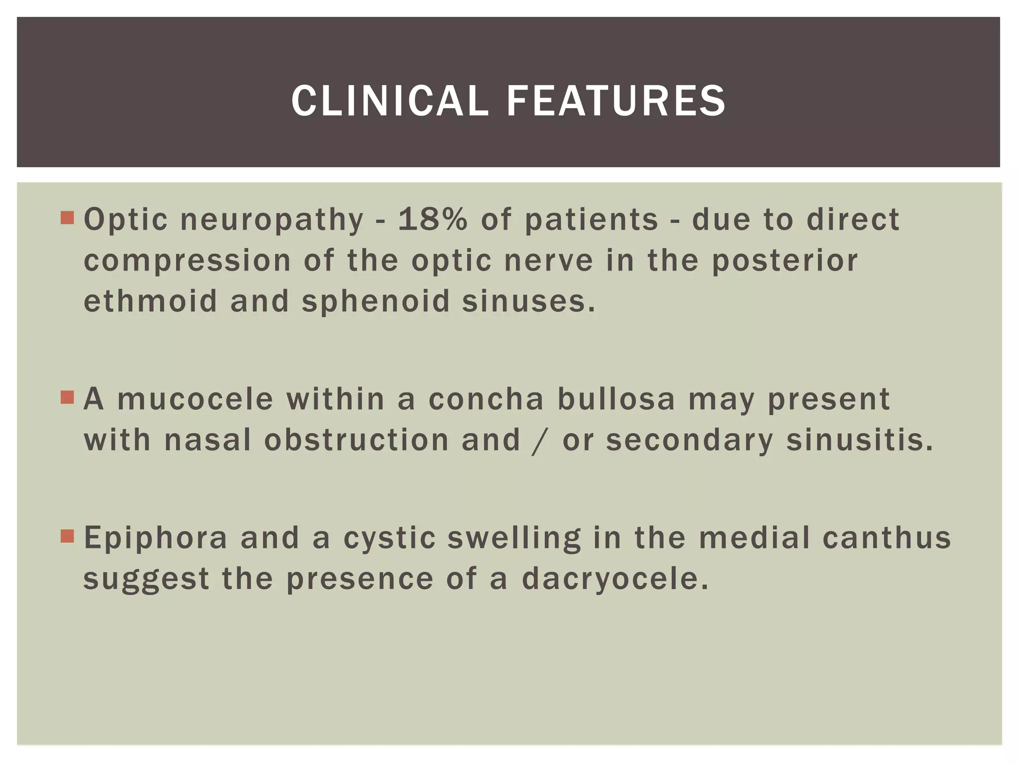 Mucoceles of the Paranasal Sinuses | PPTX