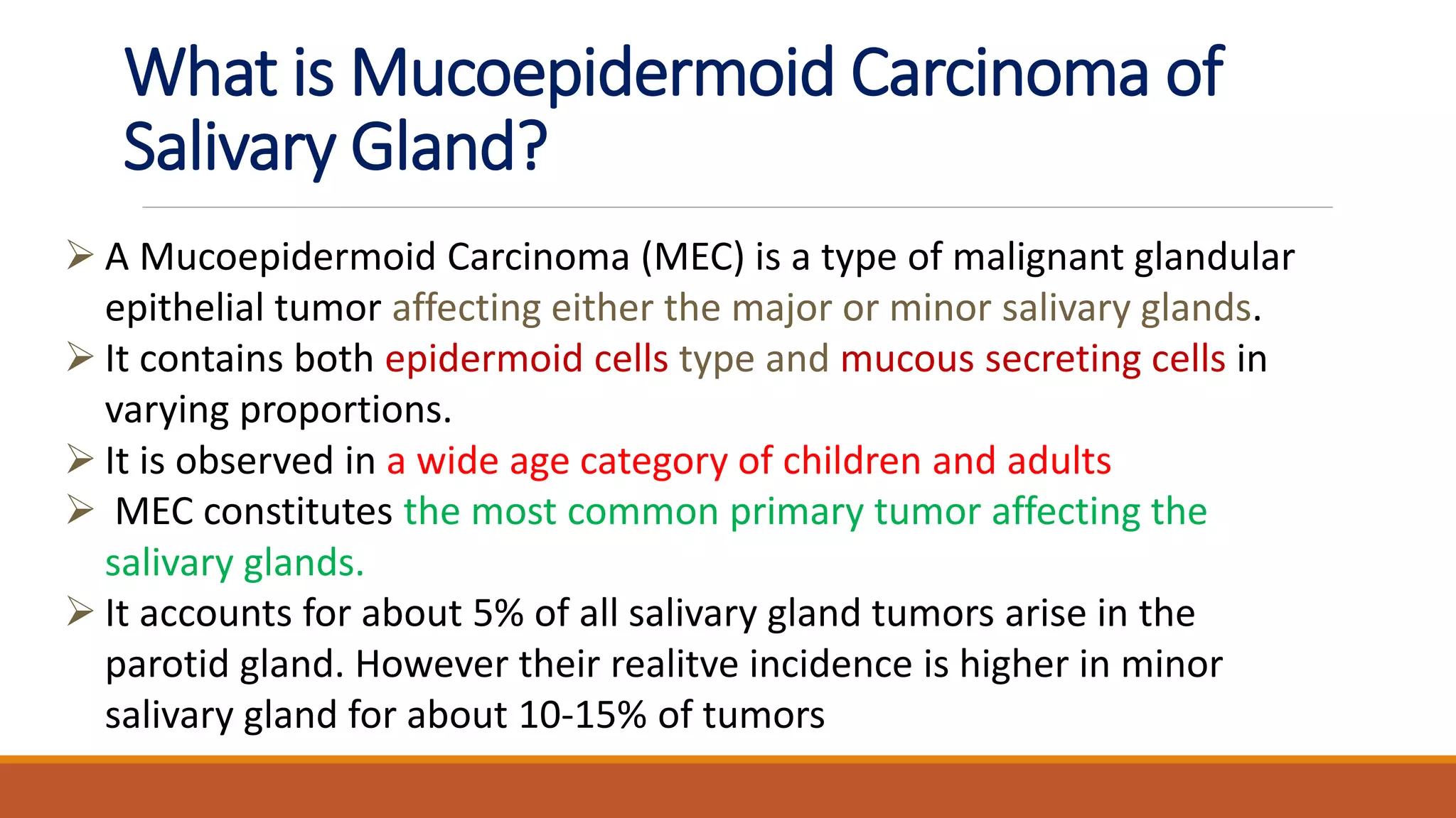 Mucoepidermoid carcinoma | PPTX