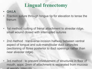 Mucogingival surgeries other than soft tissue grafts | PPTX