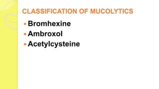 Mucolytic Drugs | PPT