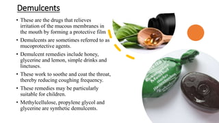 Mucolytics,Decongestants,Expectorants,Antitussives & Bronchodialators.pptx