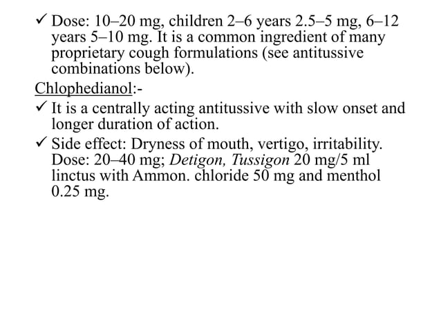 Mucolytics, Expectorants, Antitussives & Bronchodialators.pptx | Lung ...