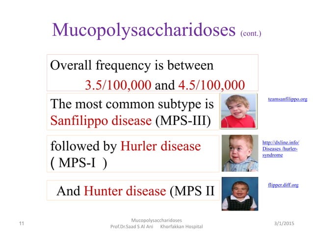 Mucopolysaccharidoses | PPTX | Diseases and Conditions | Medical Health