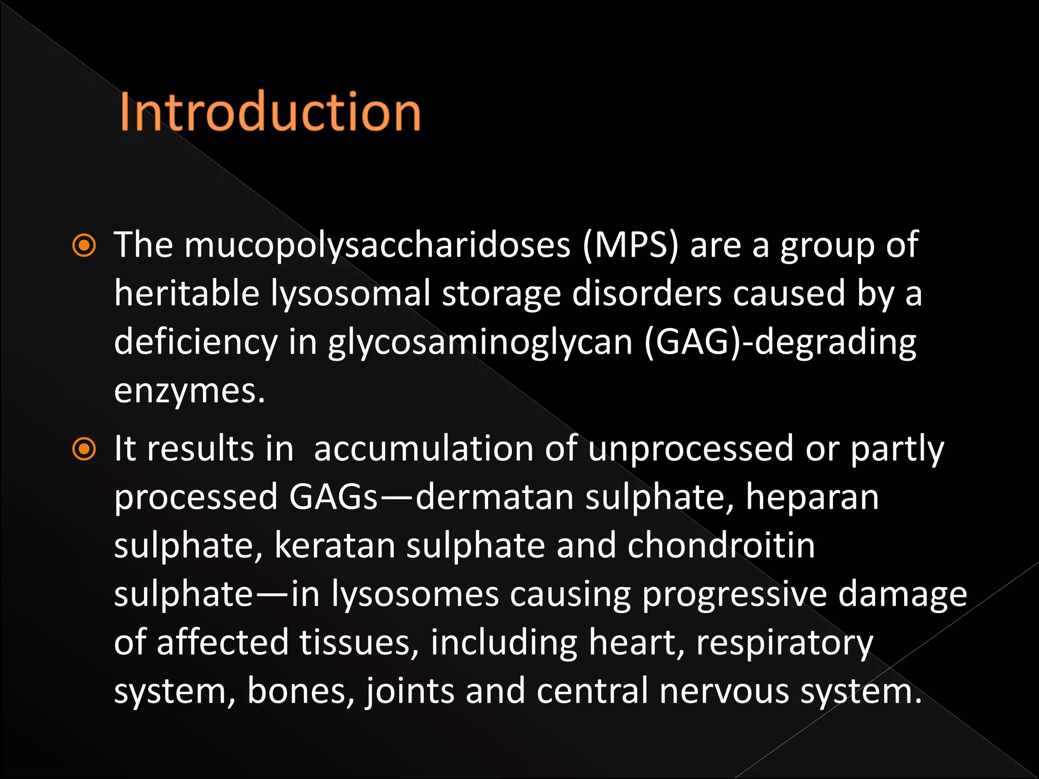 radiological features of Mucopolysaccharidoses | PPTX