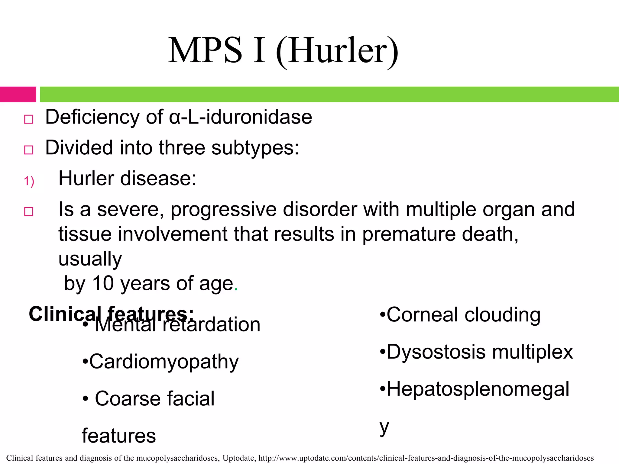 Mucopolysachridosis | PPTX