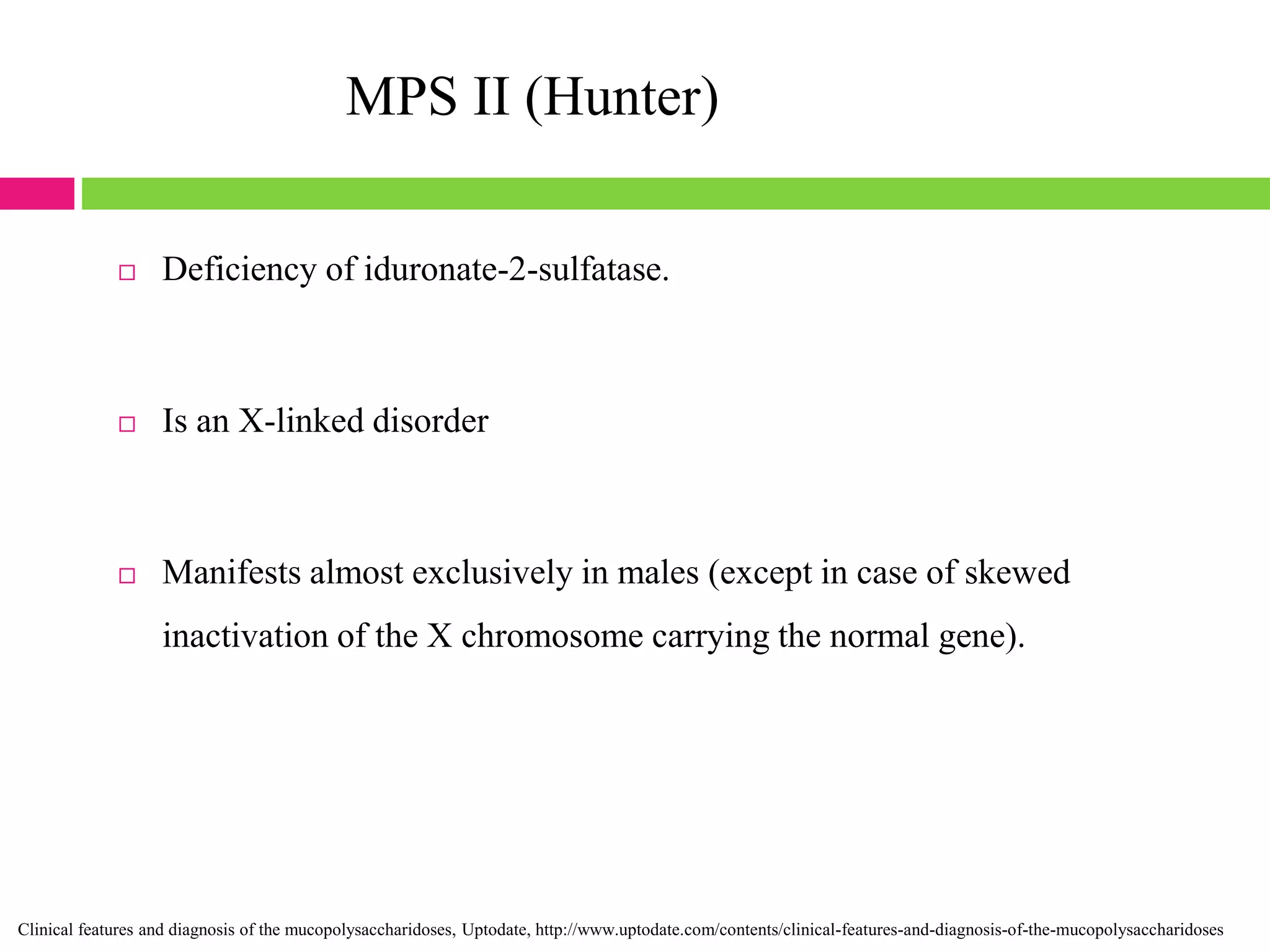 Mucopolysachridosis | PPTX