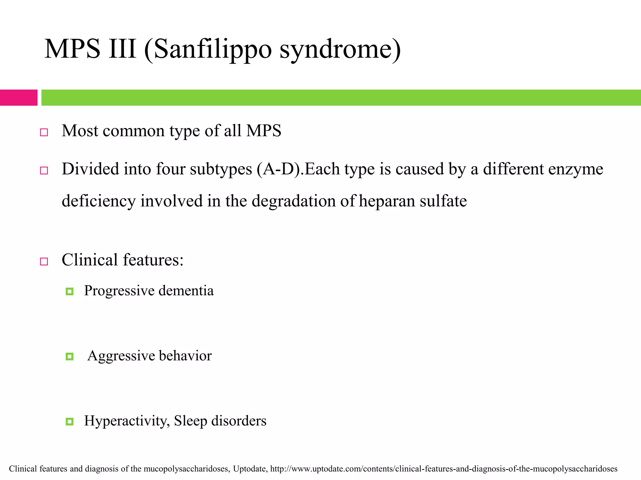 Mucopolysachridosis | PPTX