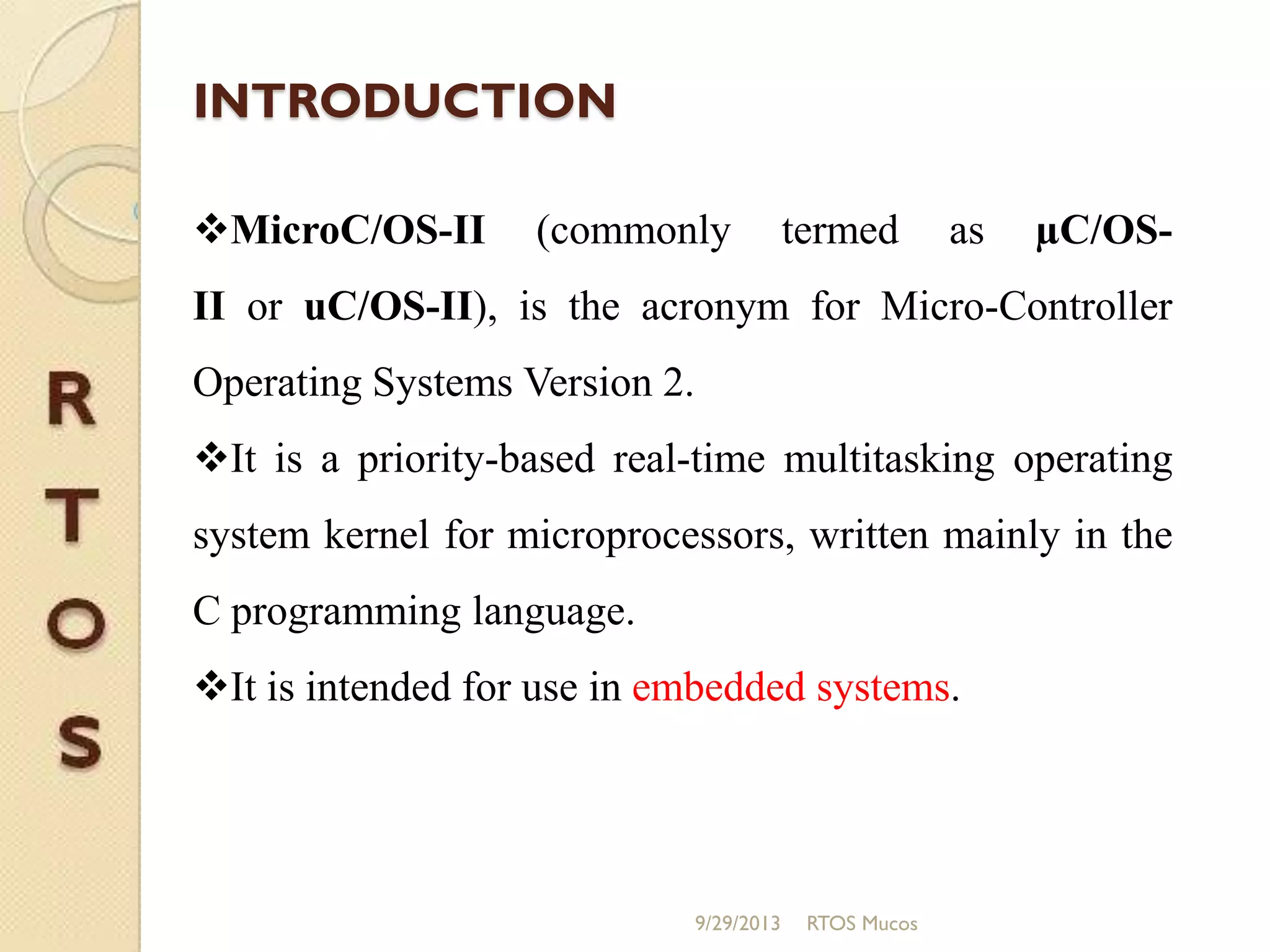 MicroC/OS-II | PPTX
